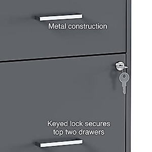 STAPLES 2806663 4-Drawer Vertical File Cabinet Charcoal Letter 18-Inch D (52148)