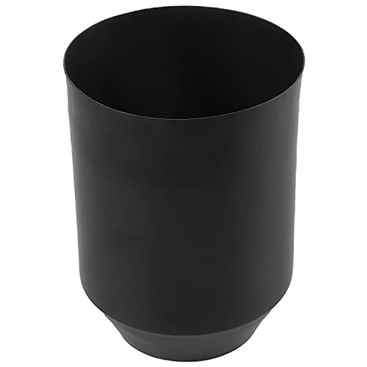 MyGift Modern Matte Black Metal Vase, Decorative Table Flower Vase, Indoor Planter Pot with Tapered Bottom Design - Handcrafted in India