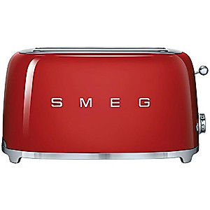 SMEG TSF02RDUS 50's Retro Style 4 Slice Toaster, Red