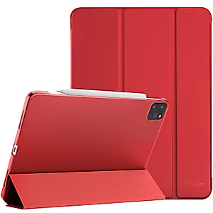 ProCase Smart Case for iPad Pro 12.9 2022/2021/2020/2018, Slim Stand Hard Back Shell Smart Cover for iPad Pro 12.9" 6th Gen/5th Gen/4th Gen/3rd Gen -Red