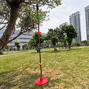 Xinlinke Tree Climbing Rope and Kids Disc Swing Seat Set Outdoor Backyard Playground Accessories