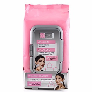 Collagen Cleansing Cloths and Makeup Removal Wipes 60 Ct.