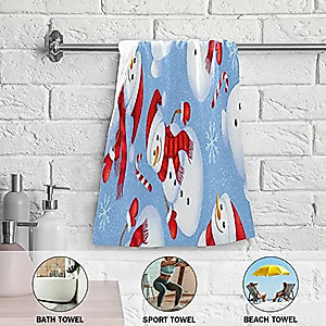 Christmas Snowman Dish Towels for Kitchen Set 2 Piece Microfiber Dish Cloths for Drying Dishes,Absorbent Kitchen Towels Christmas Snowman Tea Towels,3