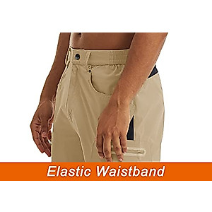 TACVASEN Men's Quick Dry Shorts Casual Khaki Shorts Men Cargo Mens Hiking Shorts Size 38 Mens Cargo Shorts Relaxed fit