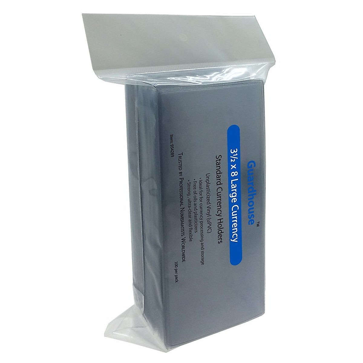 Guardhouse Currency Sleeves for Large Banknotes 100 Pack