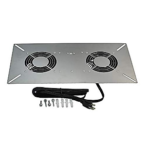 Durablow 220 CFM Air-Out Stainless Steel Crawl Space Vent Fan, Dual Fans, Foundation Vent, Radon Mitigation, for Crawl Space, Basement, with Freeze Protection Thermostat (Stainless steel silver, M2)