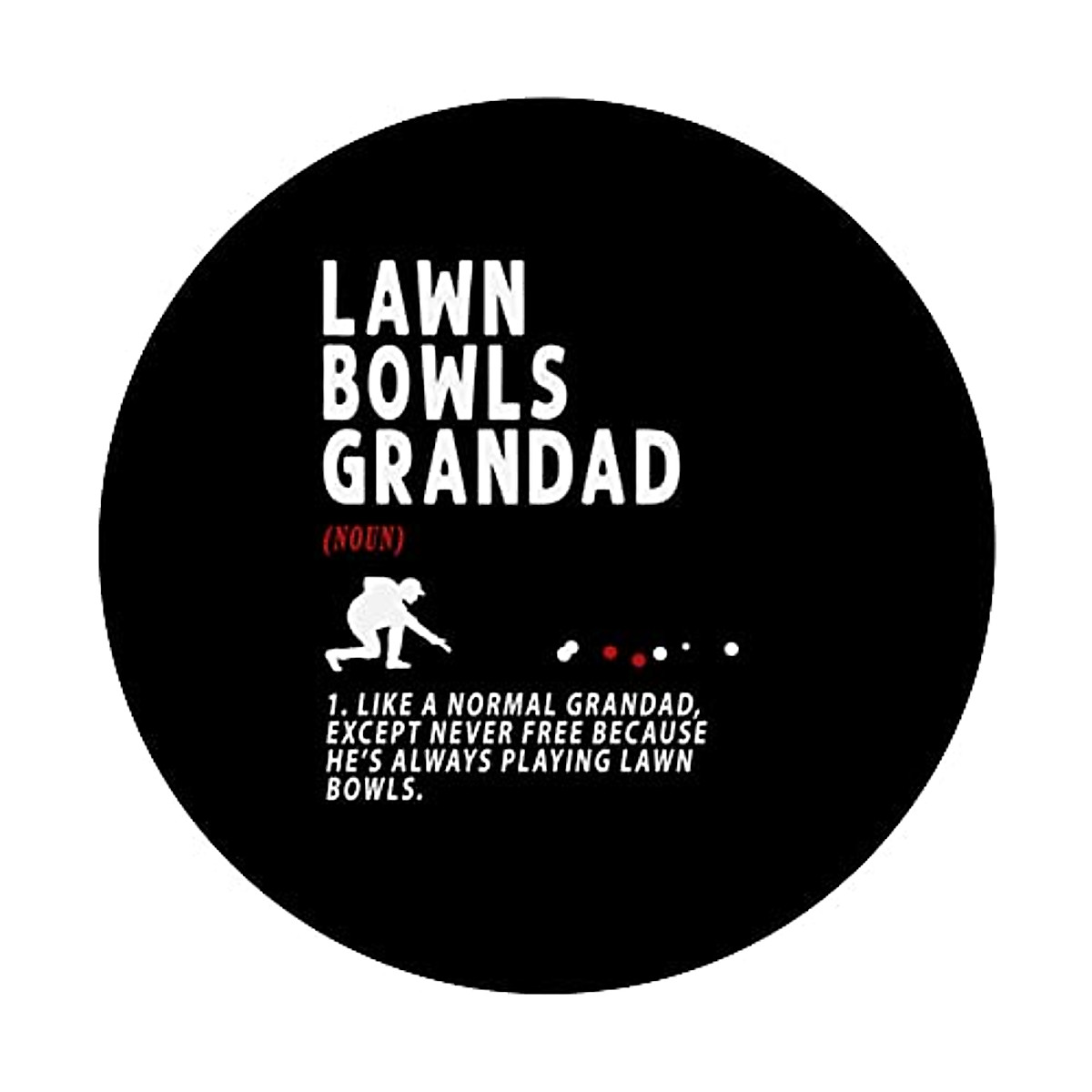 Funny Lawn Bowls Grandad Idea For Men & Funny Retirement PopSockets Swappable PopGrip