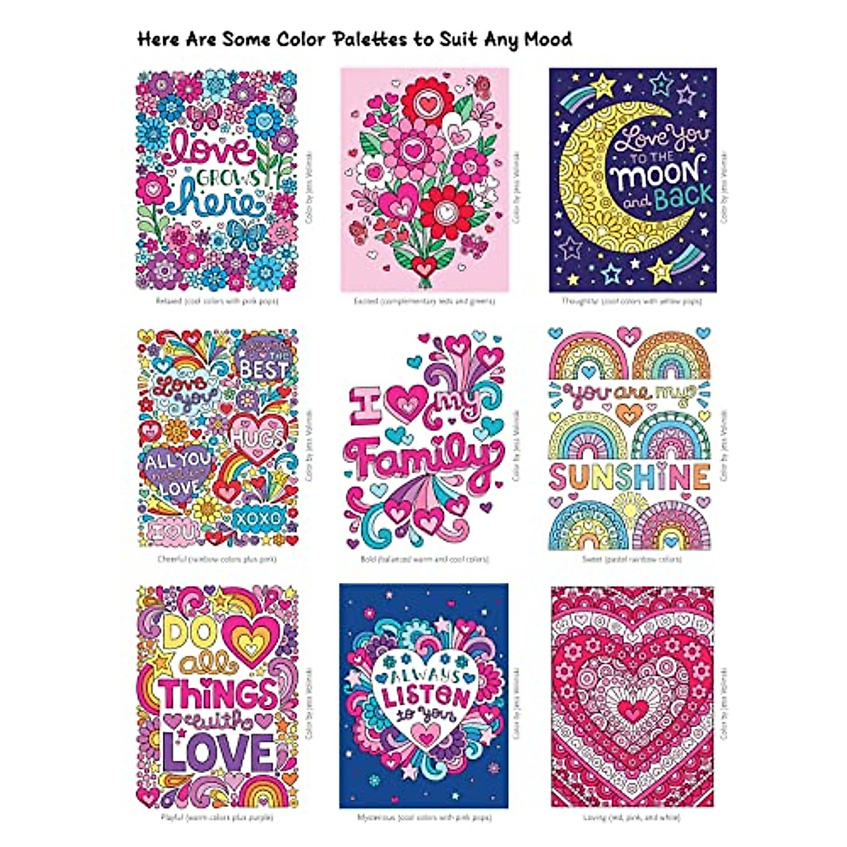 Notebook Doodles Love: Coloring & Activity Book (Design Originals) 32 Sweet Designs with Hearts, Rainbows, Quotes, and More, on Thick Perforated Paper - Beginner-Friendly, Uplifting Art Activities