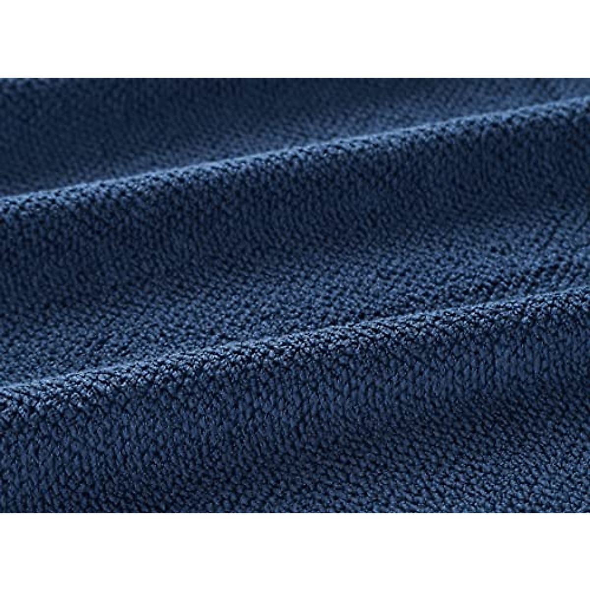 ESSELL 6 Piece Soft & Strong Towel Set, 100% Cotton | Popcorn Textured Weave, 680 GSM | Highly Absorbent & Quick Dry | Home, Hotel & Spa Towels for Bathroom & Sports | Ultra Soft & Durable - Navy Blue