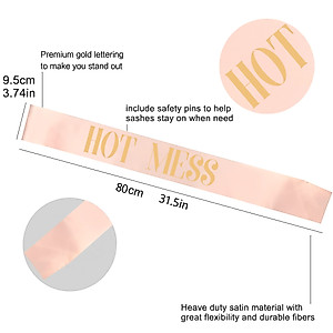 16 Pack Bachelorette Party Bride to Be Sash- Unique Bride Bridesmaid Sashes for Bachelorette Party (Rose Gold And White)