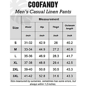 COOFANDY Men's Casual Linen Pants Cotton Elastic Waist Drawstring Trousers Light Khaki, Straight