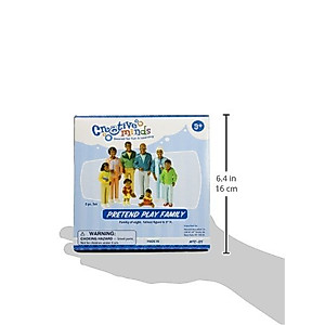 Creative Minds Marvel Education African American Family Toy Figure Set for Kids Ages 3+, Set of 8 Inclusive and Diverse Dollhouse Toy Figurines, Multicolor