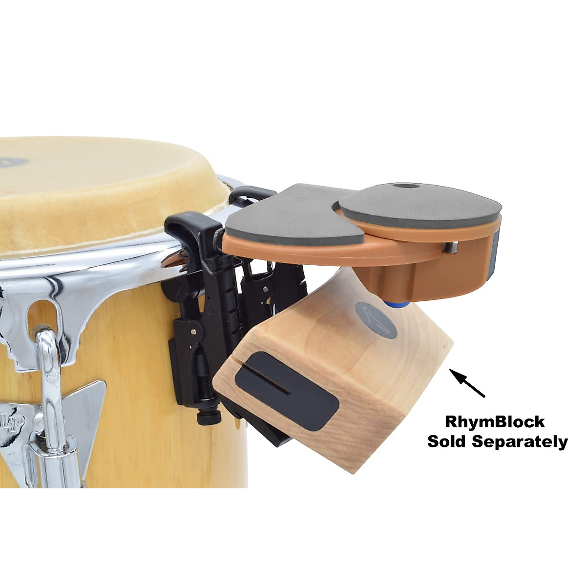 Native Tongue Percussion RhymStryker, Drum Mounted Percussion Hand Striker Brown