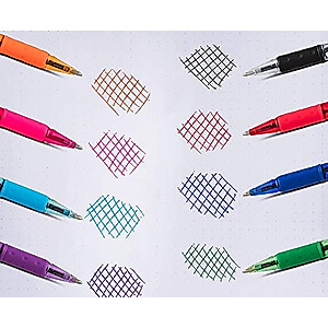 Pentel RSVP Medium Point Pens - Ballpoint - 1.0 mm - Clear Barrel - Assorted Ink Colors, Pack Of 16