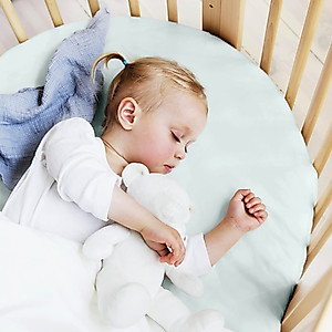 Stokke Sleepi Fitted Sheet, Peachy Pink - Soft Sheets for Sweet Dreams - Made for Stokke Sleepi Crib/Bed - 100% Fine Cotton Percale - Washable