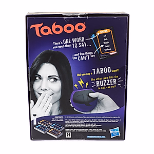 Hasbro Gaming Taboo Game,Fun Party Game for Adults and Teens Ages 13+,Family Game Night,Includes Buzzer,Game for 4 or More Players