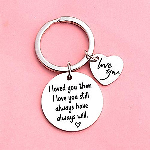 ShiQiao Spl Boyfriend Husband Christmas Gifts I Love You Keychain Lover Couple Gifts Girlfriend Wife Keychain for Valentines Birthday Gifts