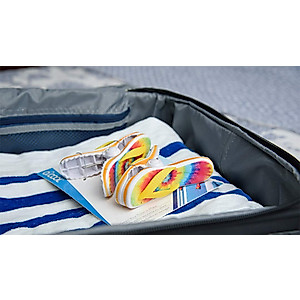 O2COOL Bocaclips - Beach Towel Clips for Beach Chairs, Patio and Pool Accessories - (Tie Dye Flip Flop) 2 Count