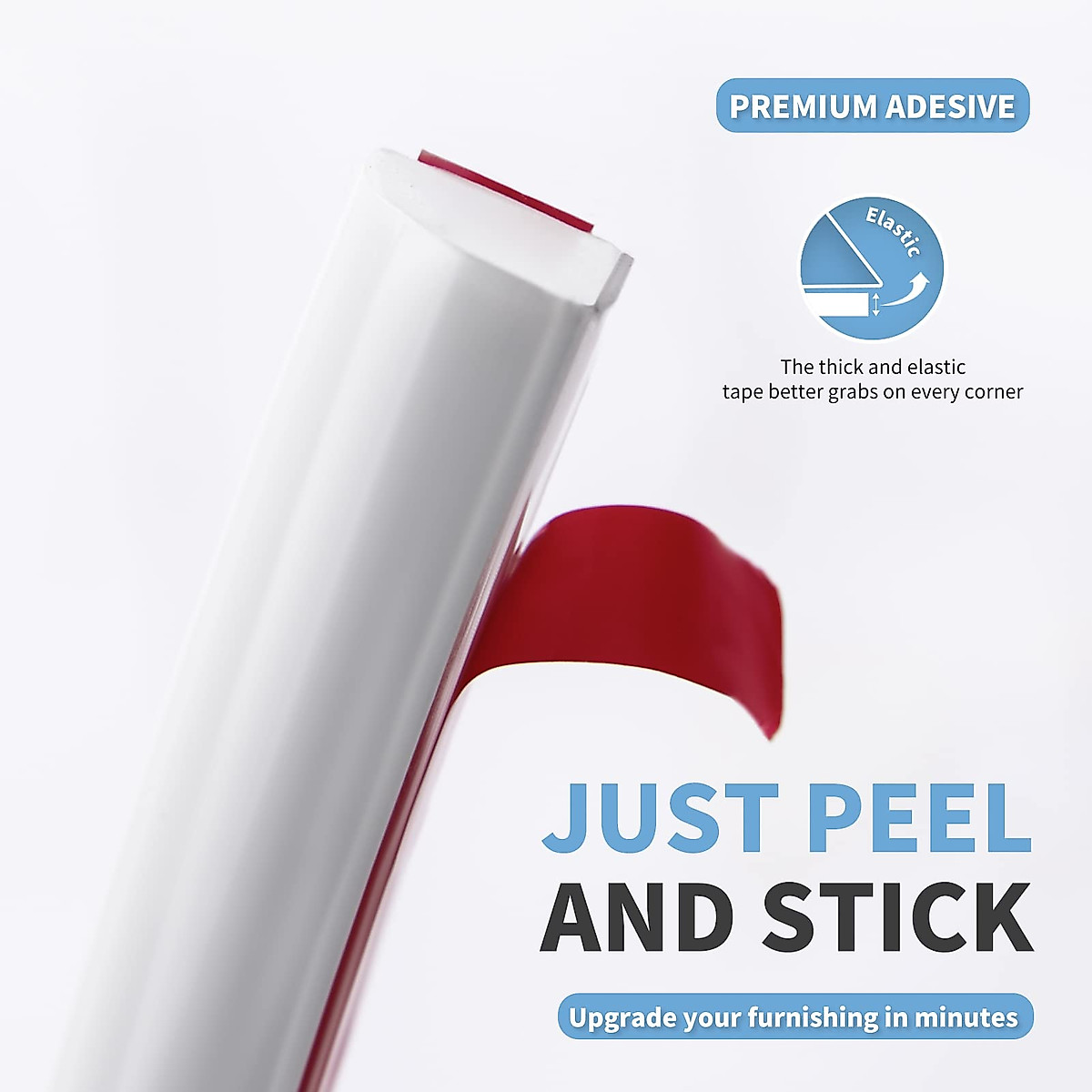 Art3d 10Ft Flexible Trim Caulk Strip, Peel and Stick Trim for Molding, Tile Edge, Ceiling, Wall Corner in White