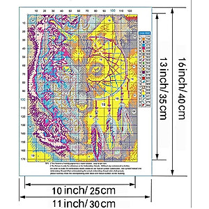 shuizemu Custom Stamped Cross Stitch Kit Stitch Your Photo Create Your Own Memory Counted Cross-Stitch Personalized Embroidery Kit for Baby Pets or Family (11.81" X 15.75"/30cm X 40cm)
