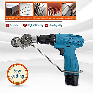 IHZZ Electric Drill Shears Attachment Cutter Nibblers, Metal Cutter, Sheet Plate Nibbler Safe and Durable Accessory for Cutting, (DZT-01A)