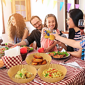 Disposable Airfryer Liners Non-Stick Air Fryer Paper Liners 100Pcs Parchment Paper Lines for Air Fryer,Microwave Ovens,Ovens,Hooding Food (7.9IN) (7.9IN)