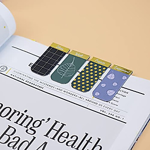 Magnetic Bookmarks Magnet Page Markers, 14 PCS Magnetic Page Clip for Students Teachers, Fun Book Marks for Reading(QS19-B)