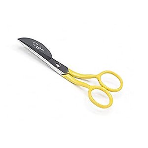 Sookie Sews Mini Duck Bill Applique Scissors, Yellow/Steel