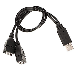 USB Splitter,USB Charger Cable,USB A 2.0 Male to Dual USB Female Jack Y Splitter Charging Cable for Laptop/Car/Data Transmission/Charging Etc. (2 Pack)