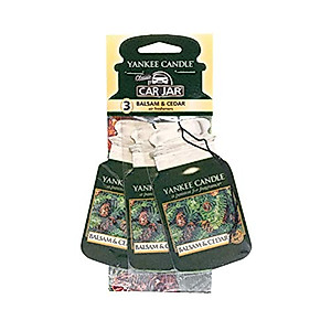 Yankee Candle Company Car Jar THREE pack - Balsam & Cedar