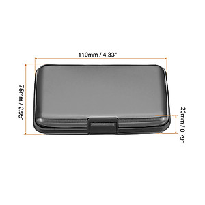 PATIKIL Aluminum Wallet Credit Card Holder, 6 Slots Men Women RFID Blocking Blocking Metal Box Hard Protector Case for Business Card ID Card, Grey