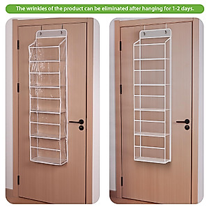 KEEGH Over The Door Organizer Bathroom with Waterproof Pockets, 5 Shelf Over The Door Storage, Behind Door Storage for Bathroom, Closet, Bedroom, Pantry, Nursery