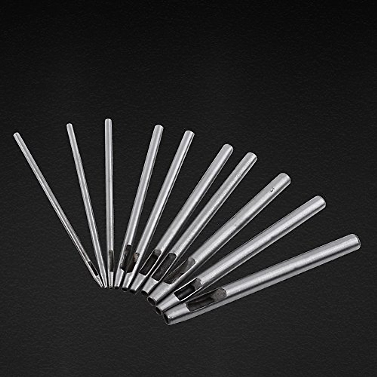 Punch Leather Tool Round Hollow Puncher Hole Craft Set for Leathercraft Belt 0.5-5mm