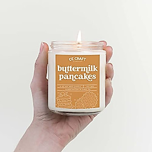 CE Craft Buttermilk Pancakes Scented Candle - Maple Syrup Breakfast Scented Soy Candle, Scented Candles Gifts for Women and Men, Celebration Candle, Birthday Gift for Her, Strong Scented Candle