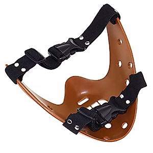 Hannibal Lecter Mask Cosplay The Silence of The Lambs Half Face Killer Prop Resin (Coffee)