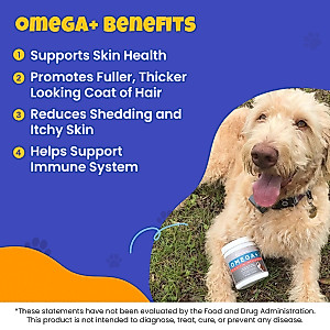 Itchy Dog Skin Bundle for Dogs That Scratch a lot - Dog Probiotic and Omega Supplement Bundle for Healthy Digestion and Itchy Skin Relief (60 Chews)