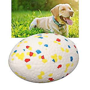 Dog Color Rugby Toy, Bite Resistant Teeth Grinding High Bouncing Power Interactive Floating Dog Chew Toy Balls, Aggressive Chewers Toys for Pet Dog Relieving Boredom