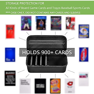 900+ Card Game Case Holder for Cards Against Humanity/for Magic The Gathering Board & Expansions/for CAH/for MTG/for Deck Box/for Yugioh/Football/Topps Sports Card/for Kids Against Maturity (Black)