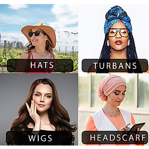 Madison Headwear Wig Grip Headbands For Women- Adjustable To Custom Fit Your Head - Velvet Comfort - Wig Bands No Slip Breathable Lightweight Material For All Day Wear! Keep Wig Comfortably Secured