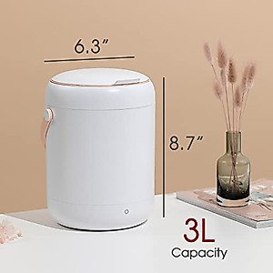 Joiena Portable Washing Machine 3L mini washer for Underwear, Socks, Baby Clothes, Beauty Accessories, Compact Small Laundry for Apartment Dorm, Home, Travelling (White)