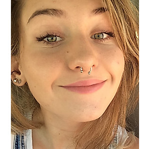 MODRSA Fake Nose Ring Fake Septum Fake Nose Ring Hoop Fake Nose Stud Fake Septum Ring Fake Septum Nose Rings Fake Septum Nose Ring Fake Nose Piercing