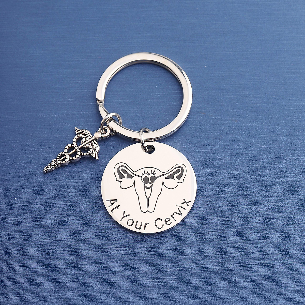TGBJE Gynecologist Gift at Your Cervix Keychain Midwife Gift Labor Nurse Jewelry Funny Gift for OB-GYN (Gynecologist Gift)
