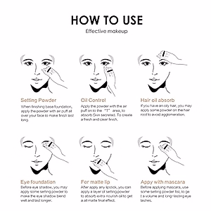 MAEPEOR Matte Setting Loose Powder 8 Colors Smooth and Lightweight Face Powder for Brightening and Setting Makeup with Face Puff (03 Soleil)