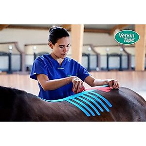VETKIN VetkinTape® Veterinary Kinesiology Tape Black | Kinesiology Tape for Horses & Dogs | Equine & Canine Kinesiotape | Latex Free and TÜV Quality Mark Certified Ktape | 1.2 inch | Pack of 2 Rolls