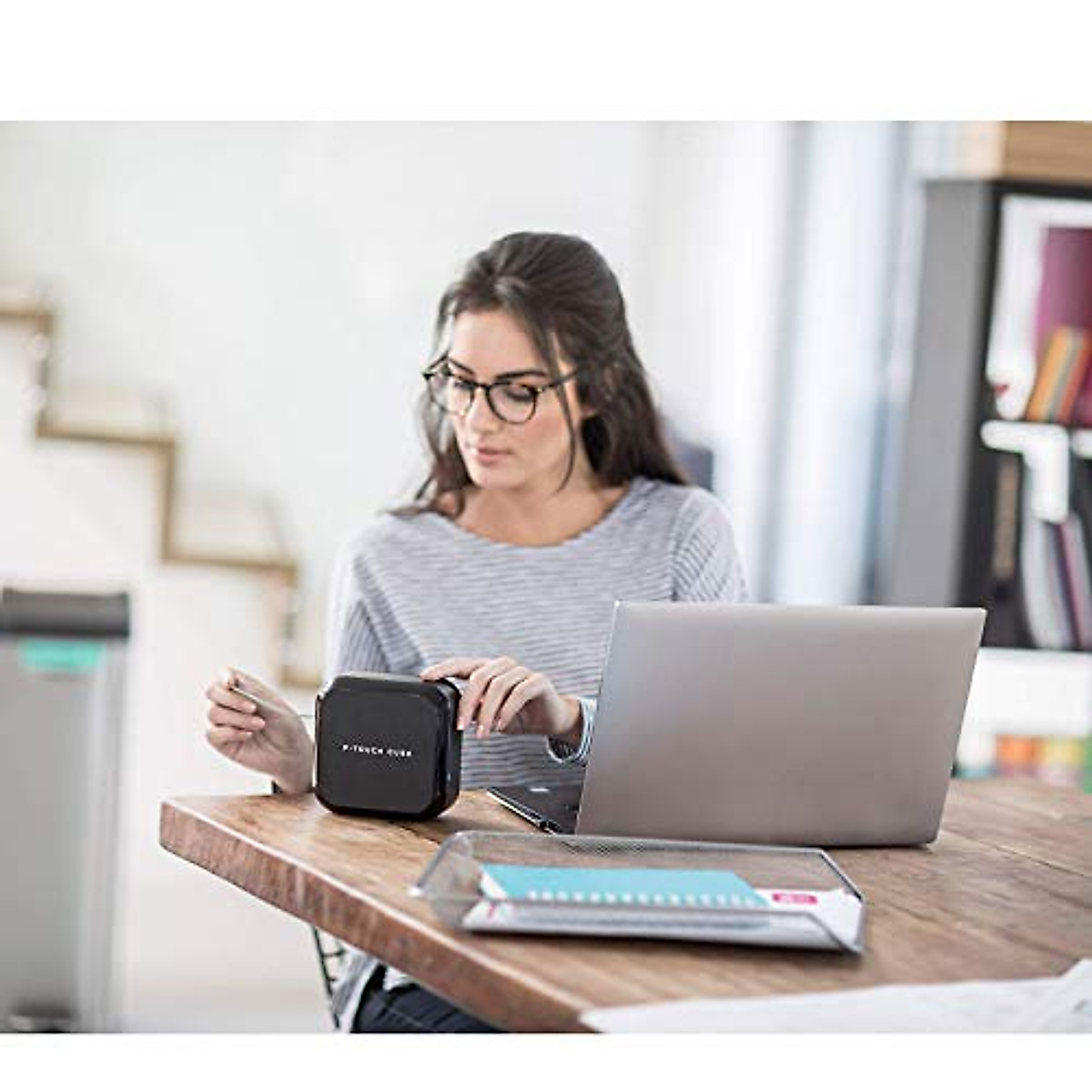 Brother P-touch CUBE Plus PT-P710BT Versatile Label Maker with Bluetooth Wireless Technology (Renewed)