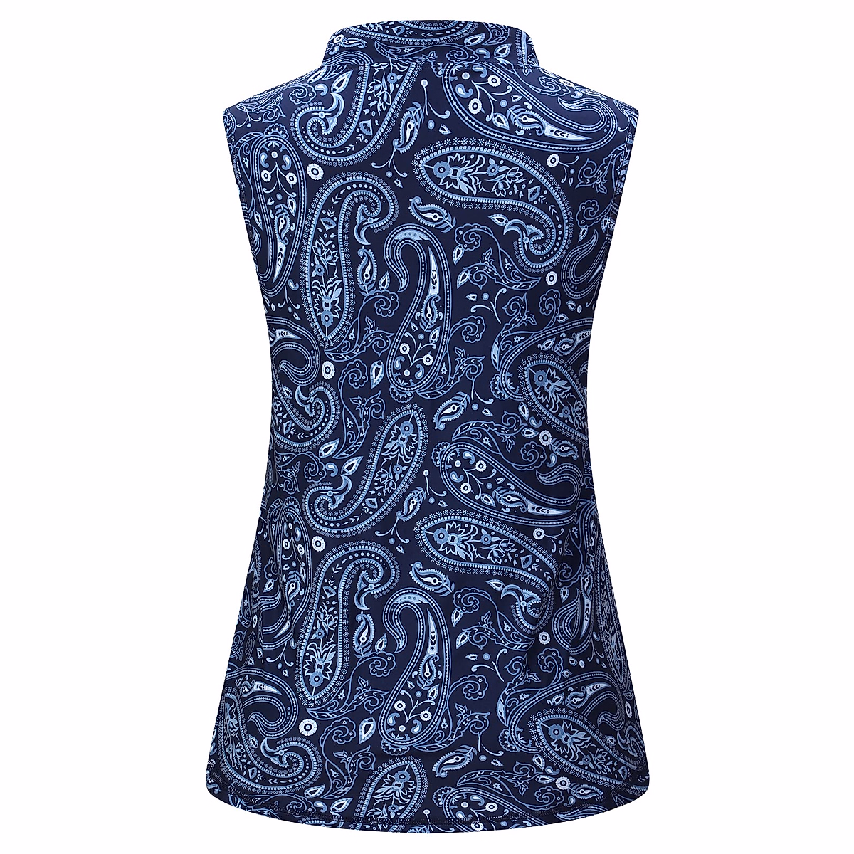 Viracy Women's Zip Up Golf Workout Tank Tops Sleeveless Quick Dry Athletic Polo Shirts (S-3XL) A-Navy Blue