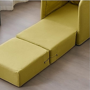 ENGERIO Folding Sofa Bed Floor Mattress 3-in-1 Convertible Sofa to Lounger Convertible Folding Sofa Bed - Sleeper Chair with Pillow for Living Room/Dorm/Guest Use/Home Office/Apartment, Single Size