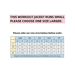 LUYAA Workout Jacket for Women Zip Up Athletic Jackets Slim Fit Yoga Tops Black M