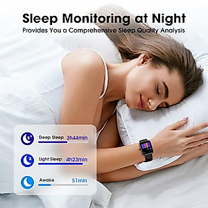 Imzuc Fitness Tracker Watch, Step Tracker with Heart Rate, Blood Oxygen Sleep Monitor, 5ATM Waterproof Pedometer, Step Calorie Counter, Health Fitness Watch for Sports, Activity Tracker for Women Men