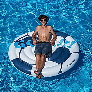 Swimline Giant Soccer Ball Swimming Pool Toy Raft Ride On Float (2 Pack)